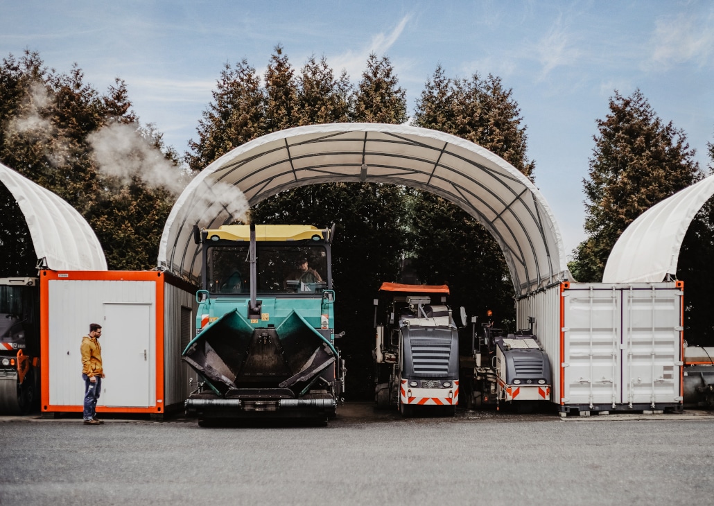 Containerüberdachungen von TOOLPORT - Wetterbeständig und robust